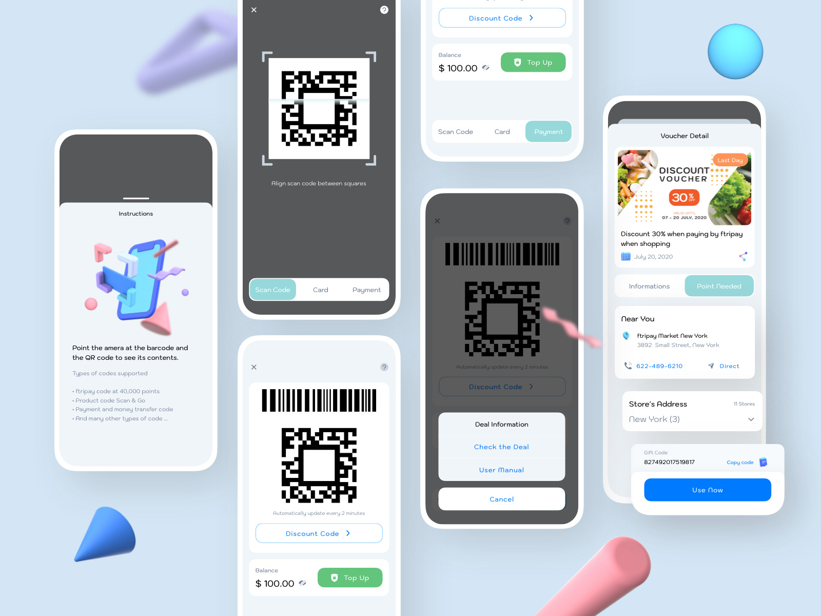 Scan Code ftripay e-wallet Mobile App by Twenty-Two on Dribbble