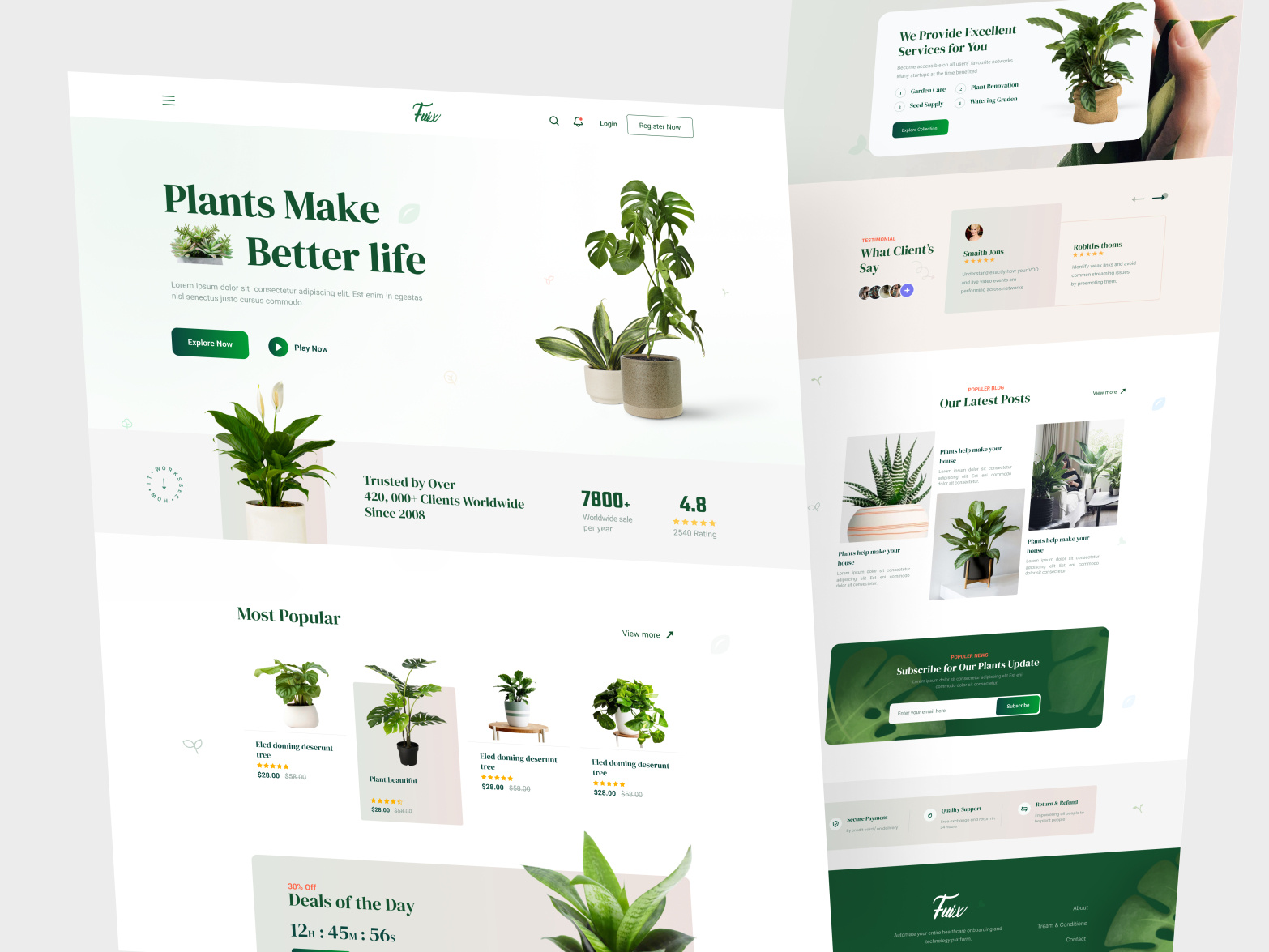 FARUQUIX I Interior Plant Shop Website Landing Page design by Md Omar ...