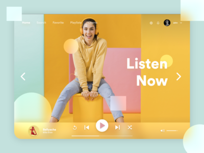 Music Player Web UI Design Concept by Taufik Kemal Thaha on Dribbble