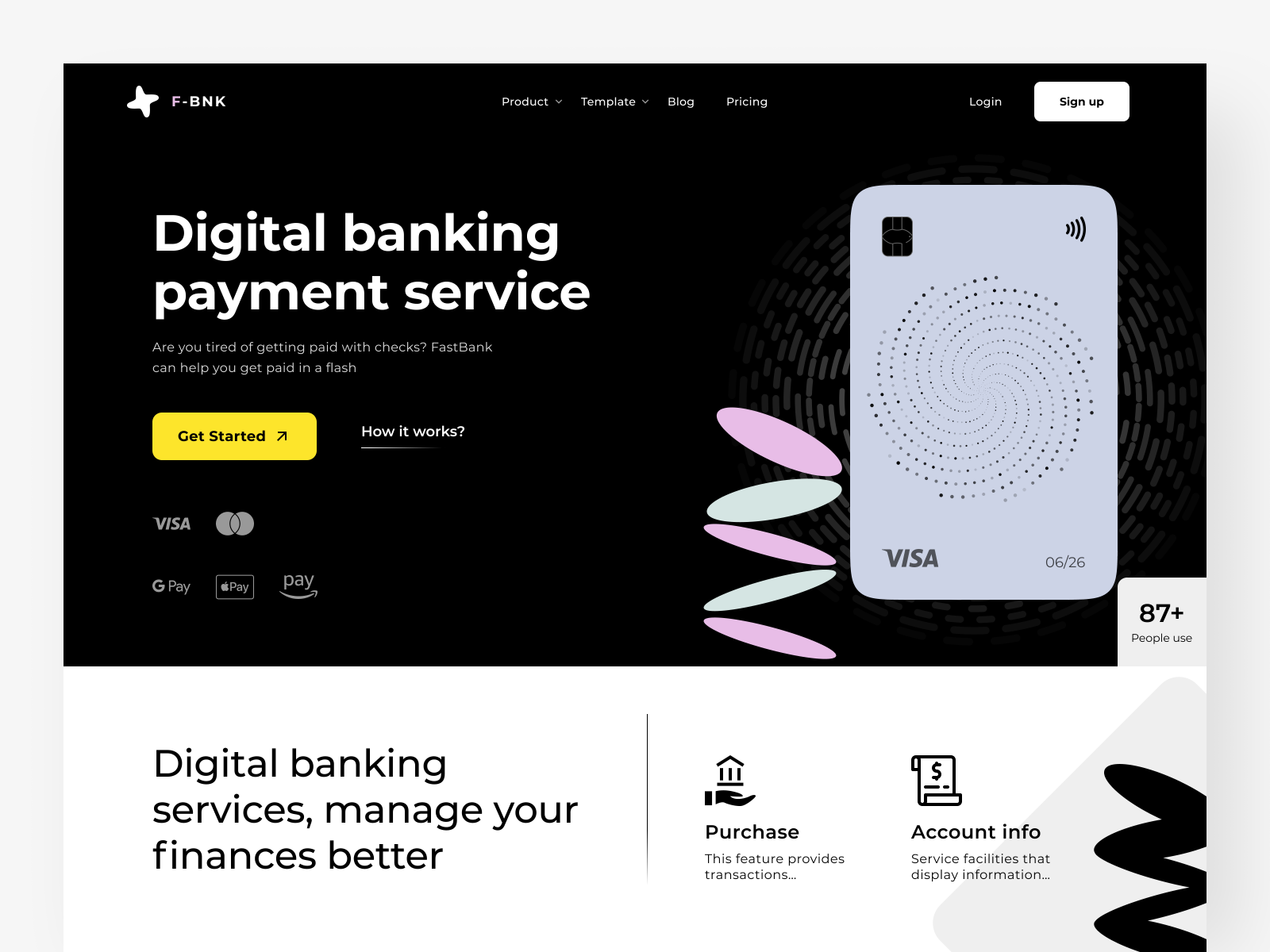 F-BNK:Banking Services Website by Bagas Prayogo for Morva Labs on Dribbble