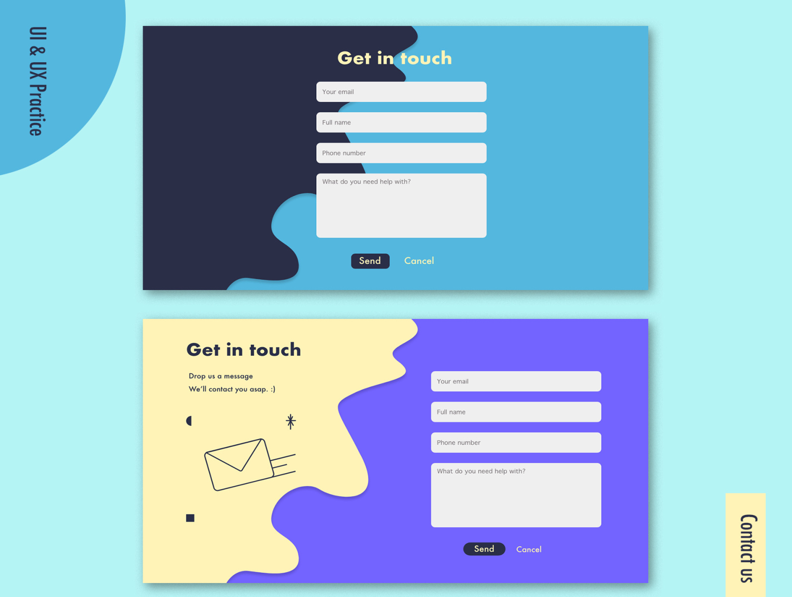 Contact. us by kinkoooo on Dribbble