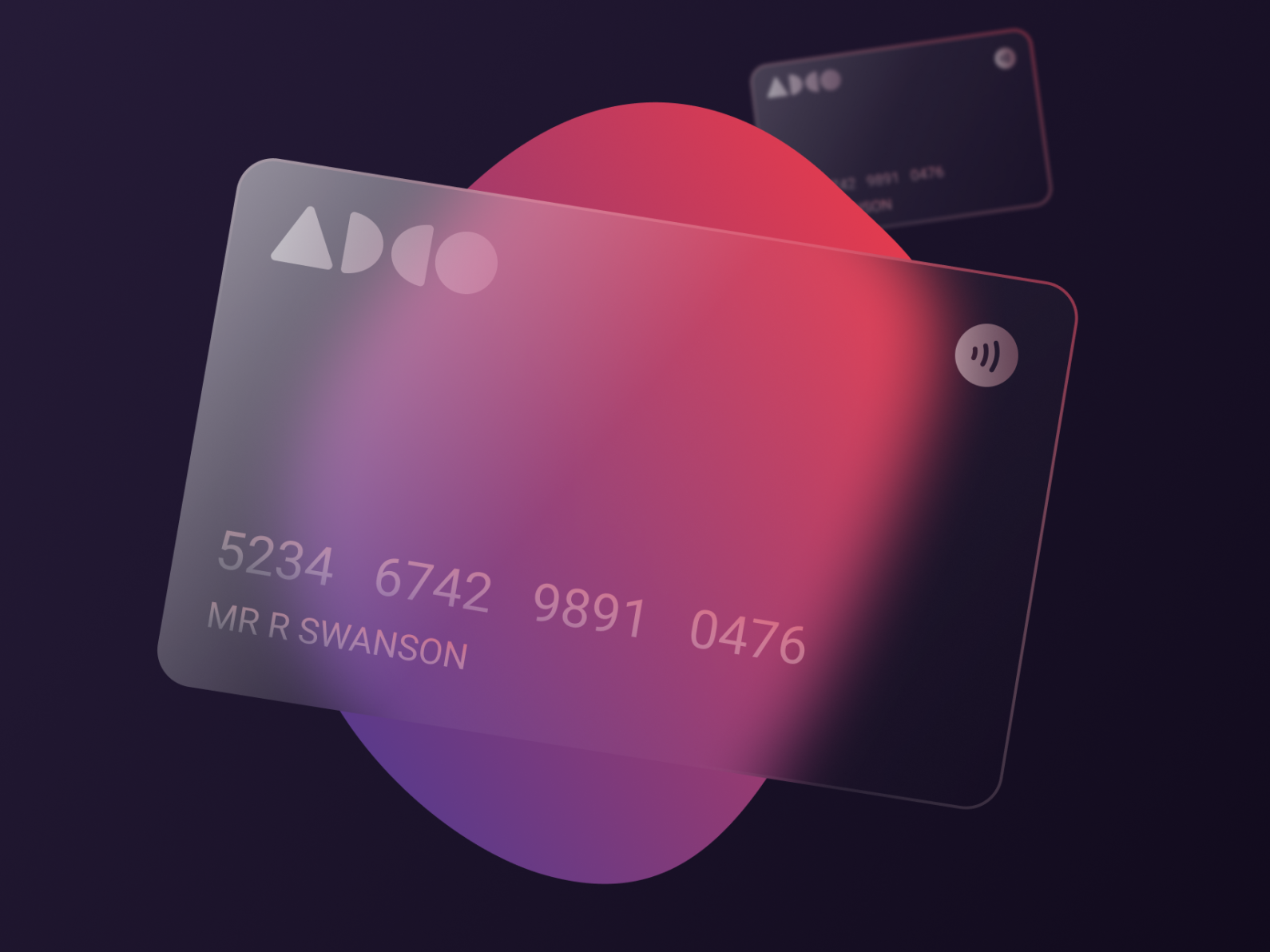 Frosted glass card test by Ciaran on Dribbble