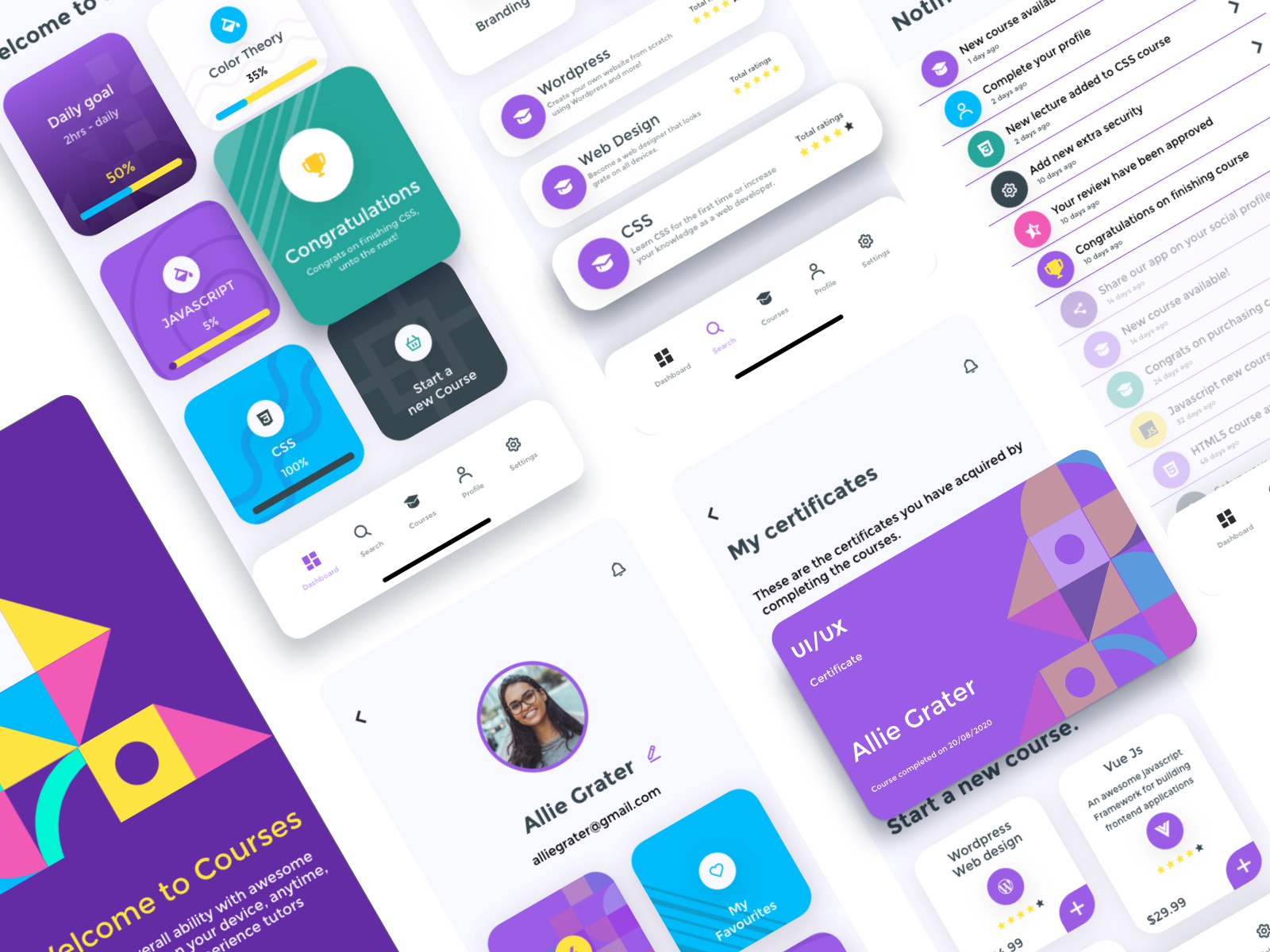 Nito Course Mobile App UI Kit by Temitope Olowookere on Dribbble