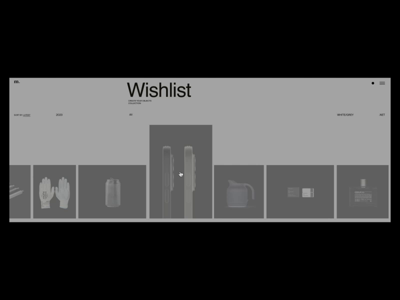 M. Editorial Website Wishlist Animation by Zhenya Rynzhuk on Dribbble