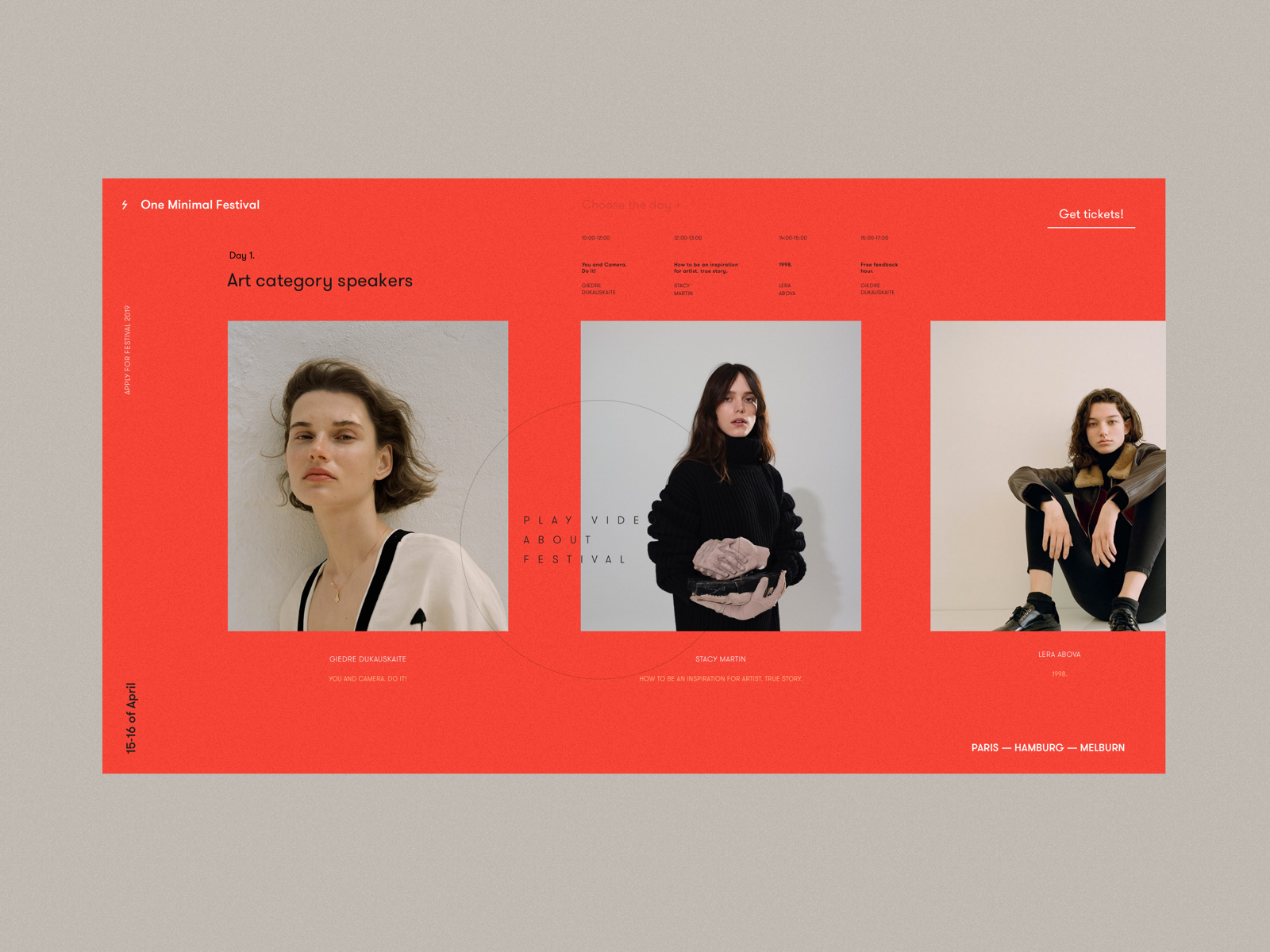 One Minimal Festival All Speakers Page by Zhenya Rynzhuk for ...