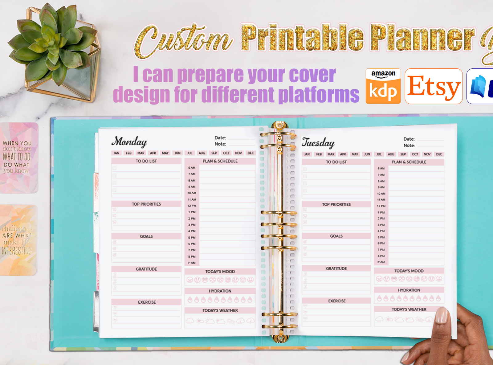 Custom Printable Planner Design by Luxury Planner on Dribbble