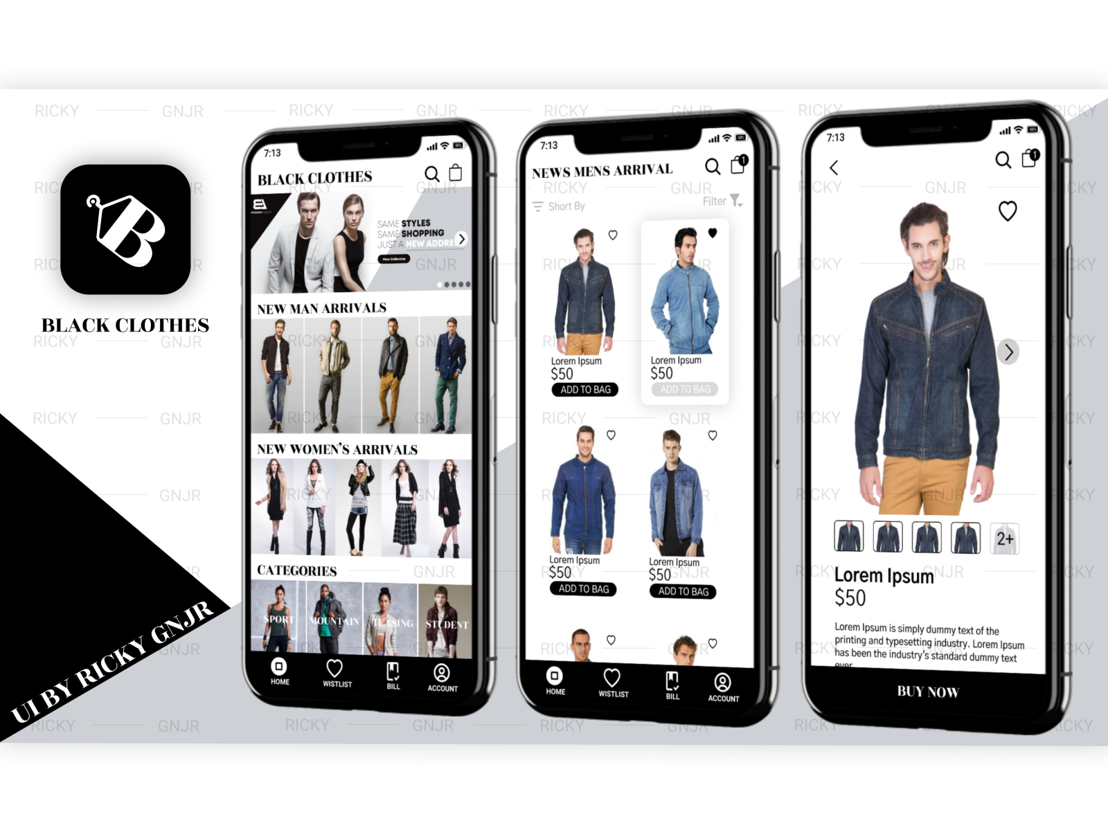Clothes UI Branding by Rki Ginanjar on Dribbble