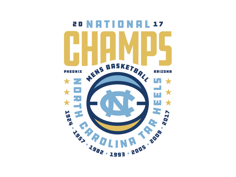 UNC CHAMPS. by Ruben Rodriguez on Dribbble