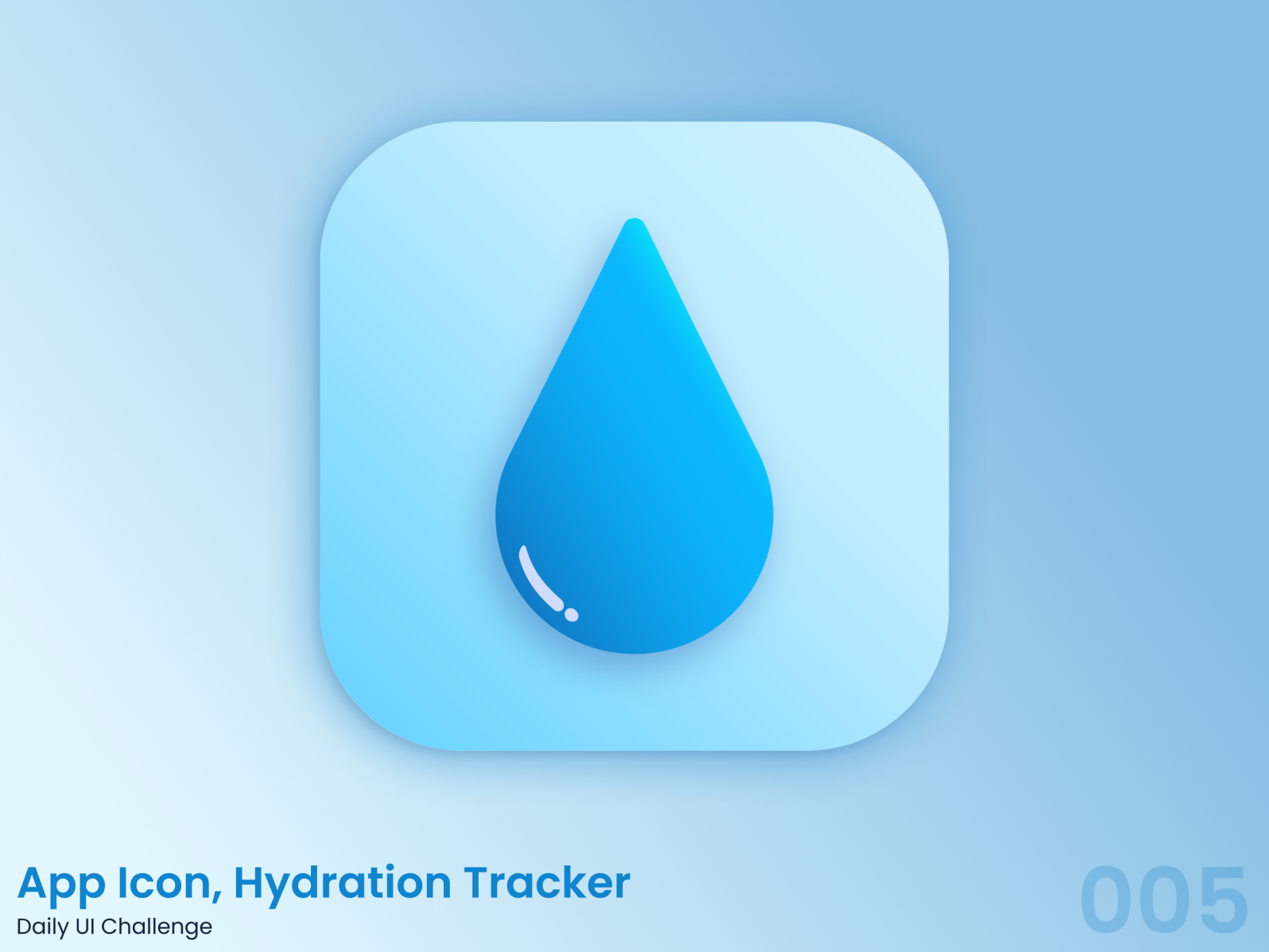 App Icon, Hydration Tracker by Johnny Mills on Dribbble