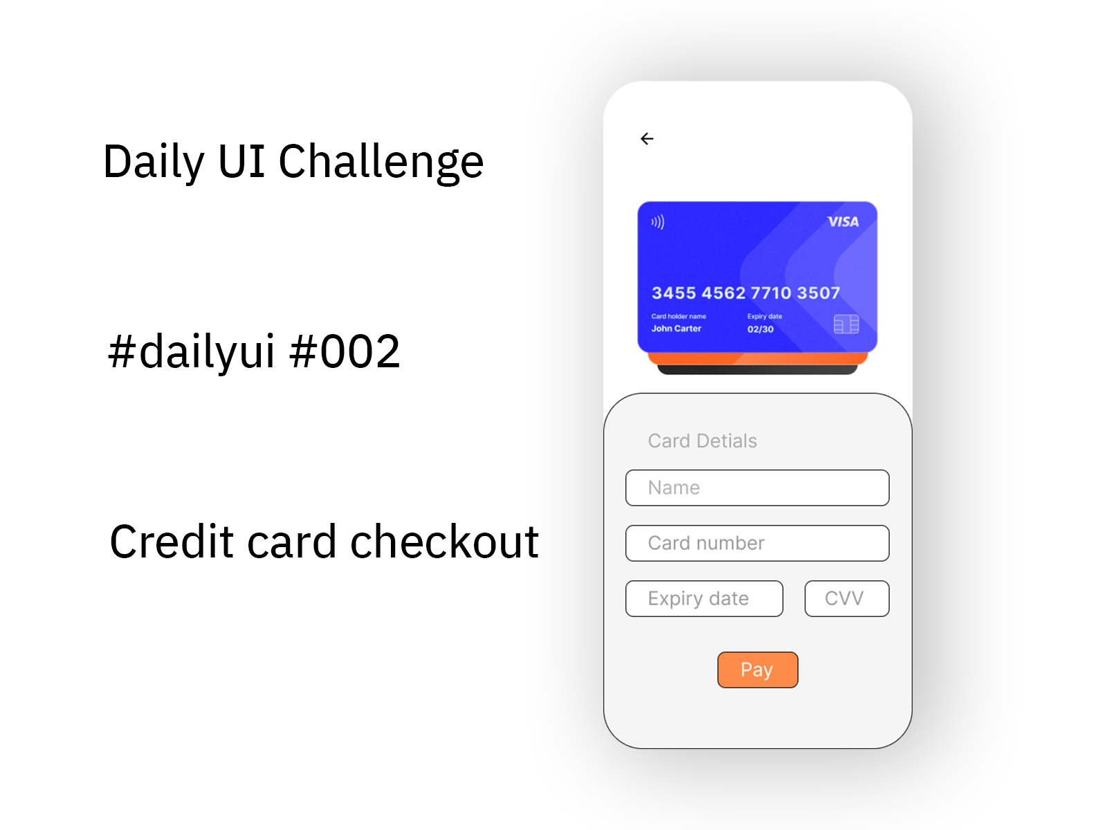 Daily UI // 002 Credit card checkout by Sukhbir Singh on Dribbble Daily UI // 002 Credit card checkout by Sukhbir Singh on Dribbble