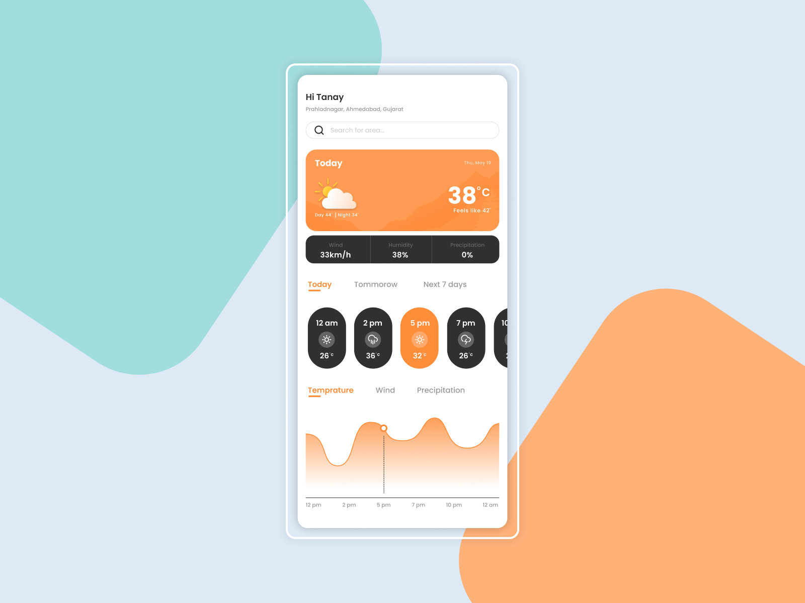 Weather App UI Design by Tanay Rathod on Dribbble