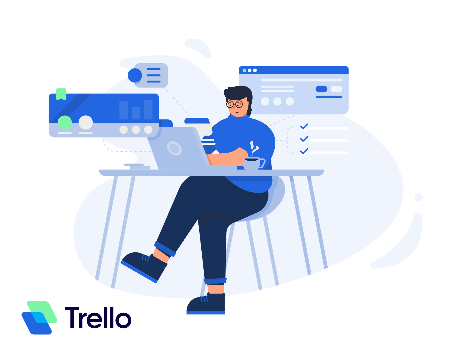 Trello Brand Refresh Illustration by Kevin Christian on Dribbble