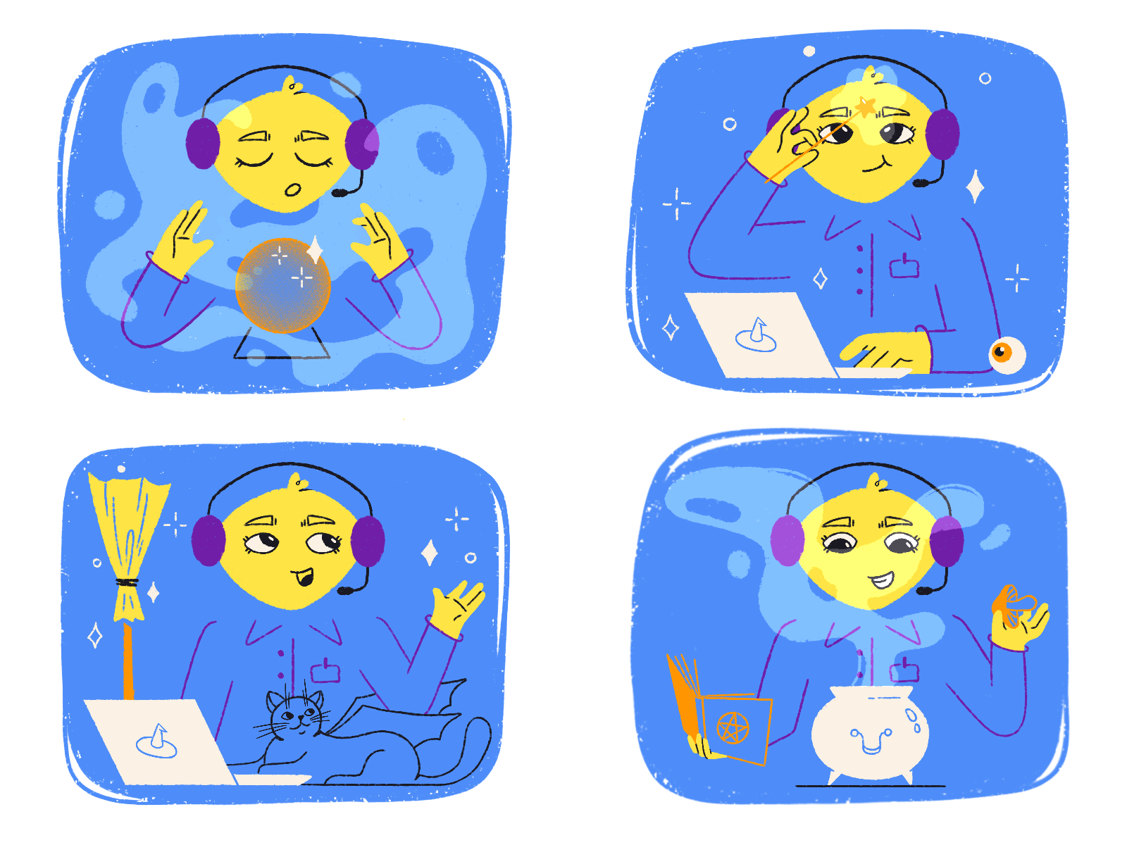 Magical customer support by Alina Kostrub on Dribbble