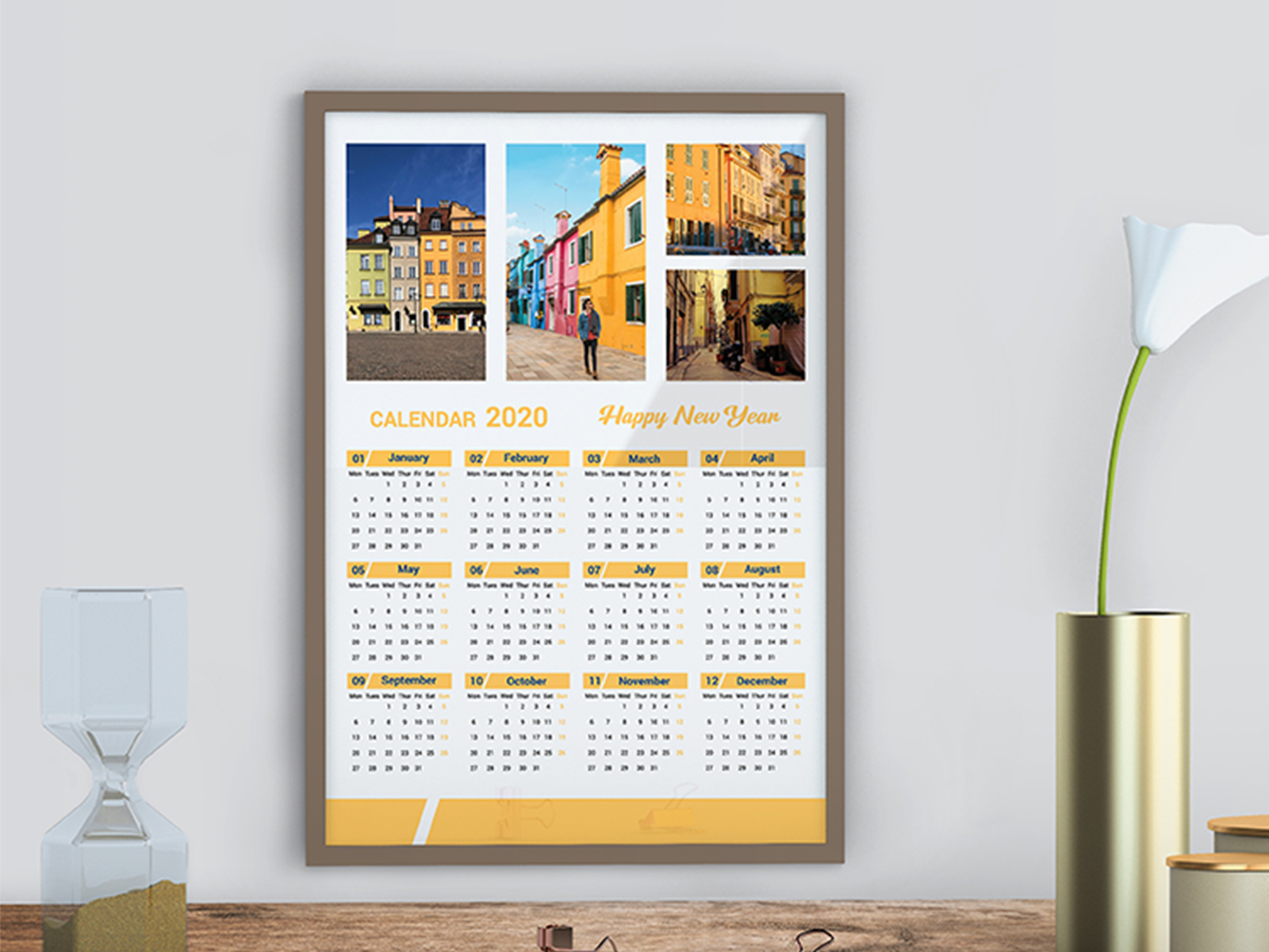 Free - Calendar Design Template by Amir Hussain on Dribbble