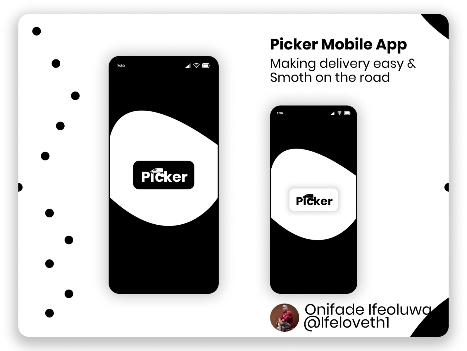 Picker Delivery App (Splash Screen) by Onifade Ifeoluwa on Dribbble