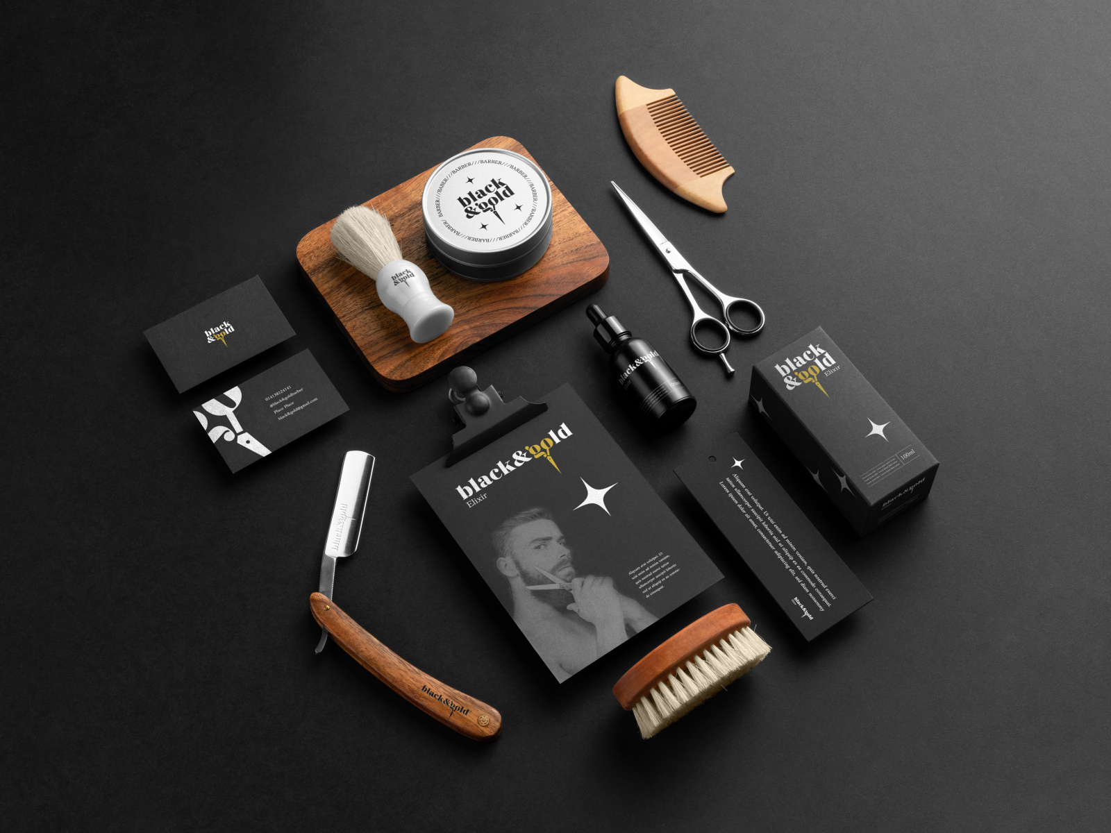 Black&Gold Barbershop by Ognjen Milutinovic on Dribbble