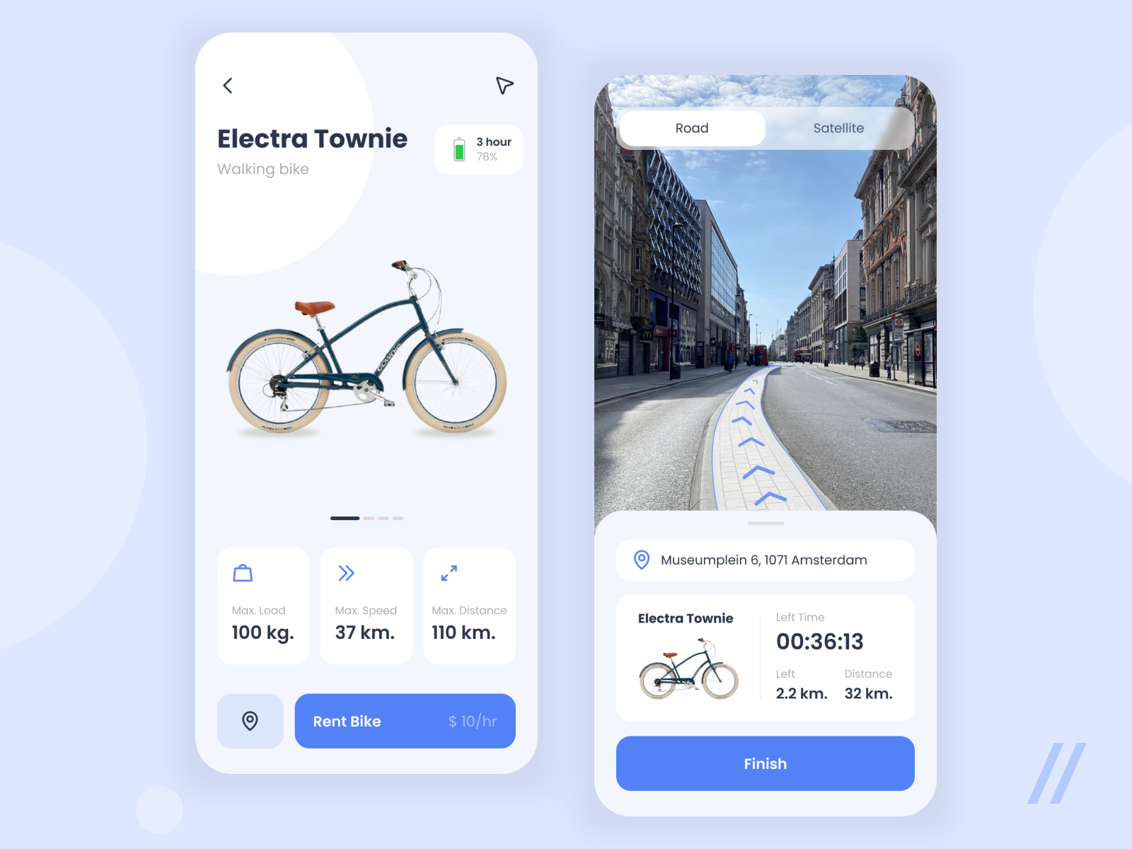 Bike Rental App Design by Kristina Taskaeva for Purrweb UI/UX Agency on ...