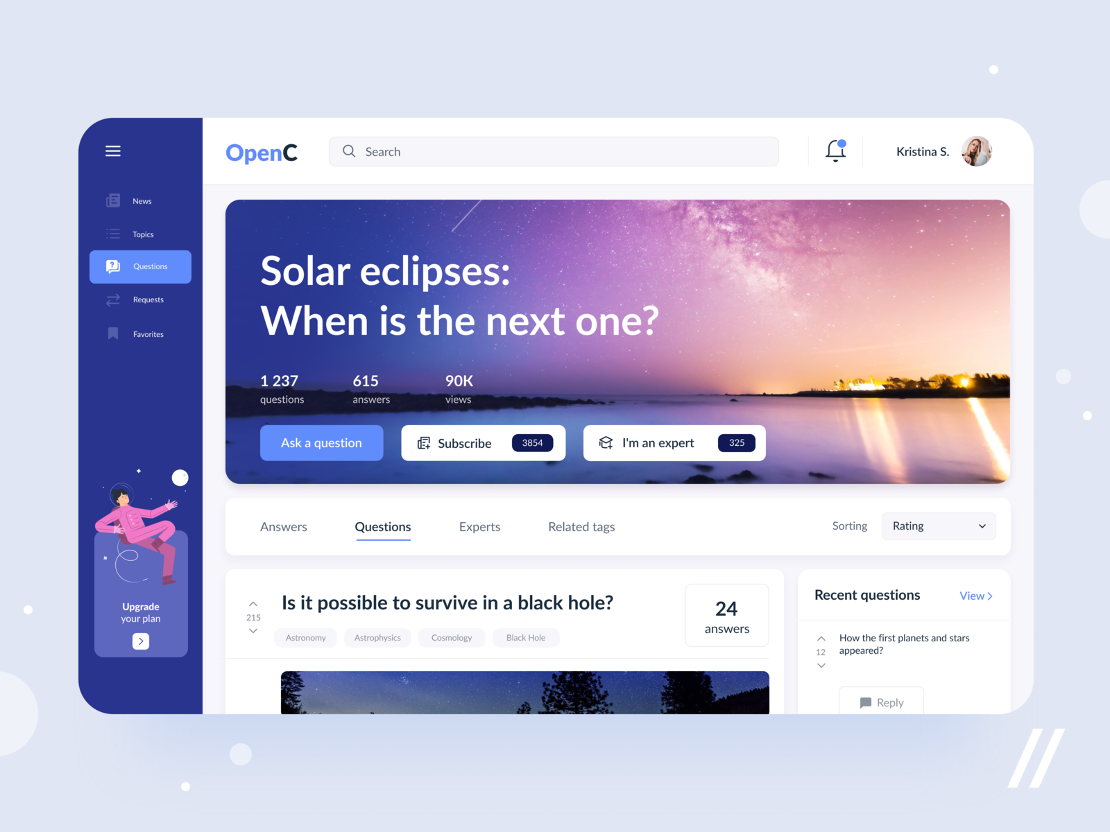 Questions & Answers App by Purrweb UI/UX Agency on Dribbble