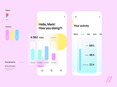 Activity Tracker App by Purrweb UI/UX Agency on Dribbble
