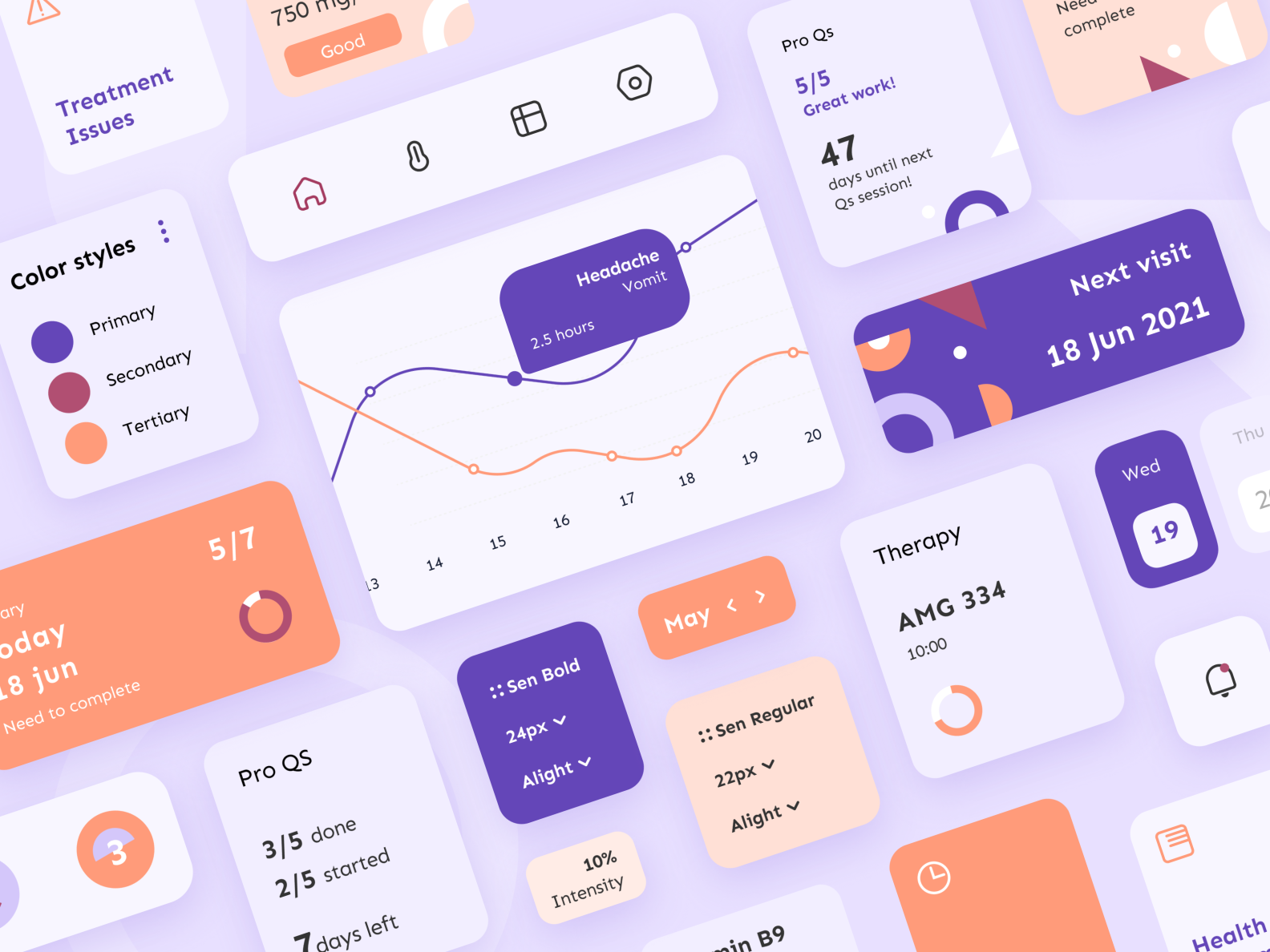 UI-components for patients’ medical data service by Purrweb UI/UX ...