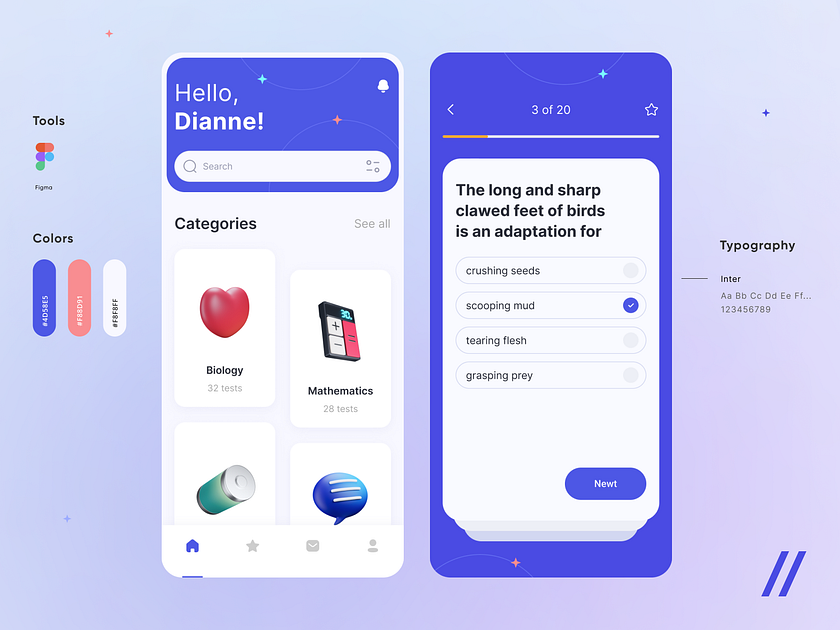 Exam Preparation App by Purrweb UI/UX Studio on Dribbble