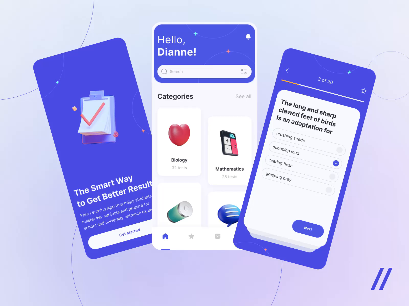 Exam Preparation App by Purrweb UI/UX Agency on Dribbble