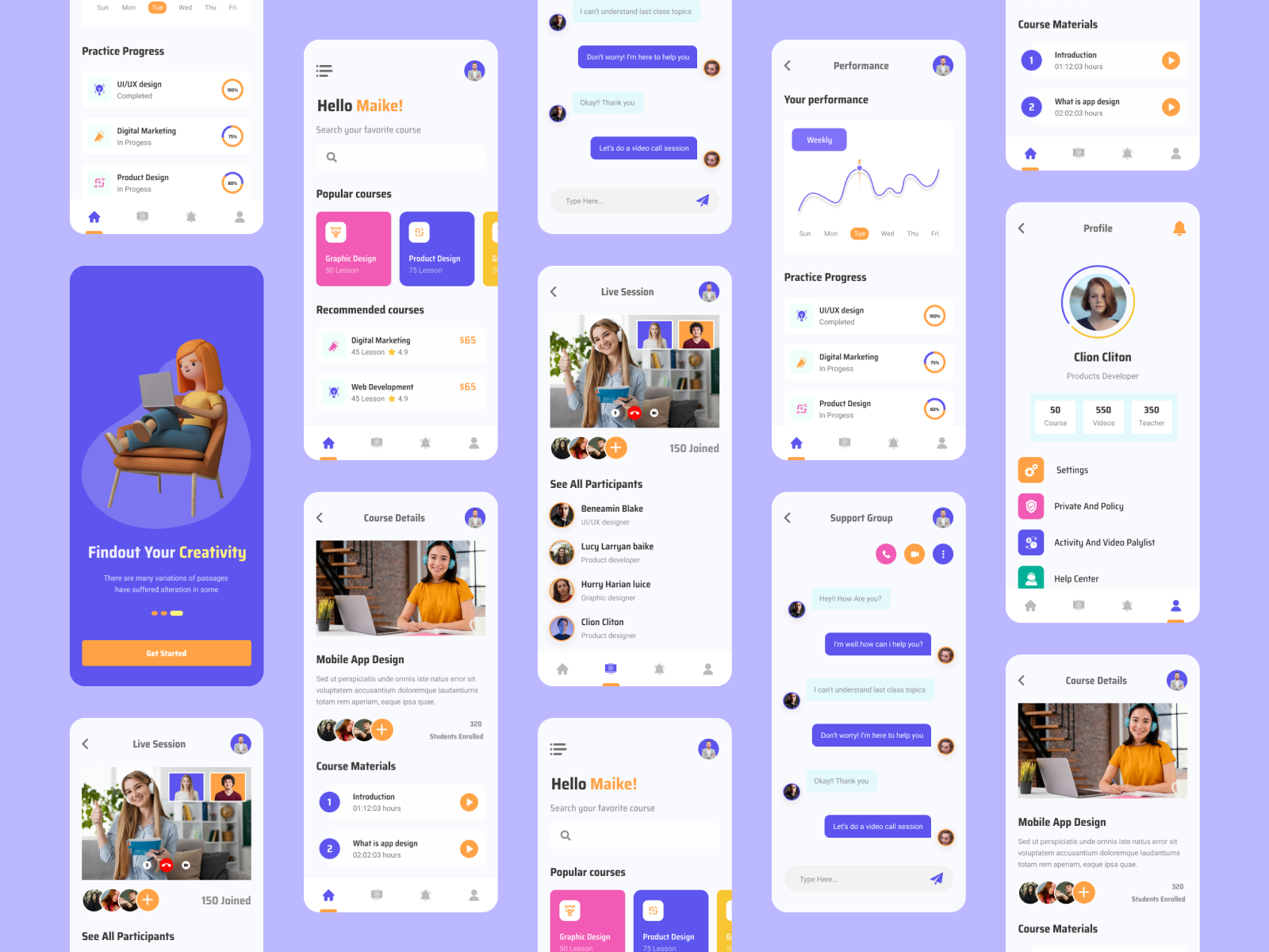 Education Mobile App by Aysha Akter on Dribbble