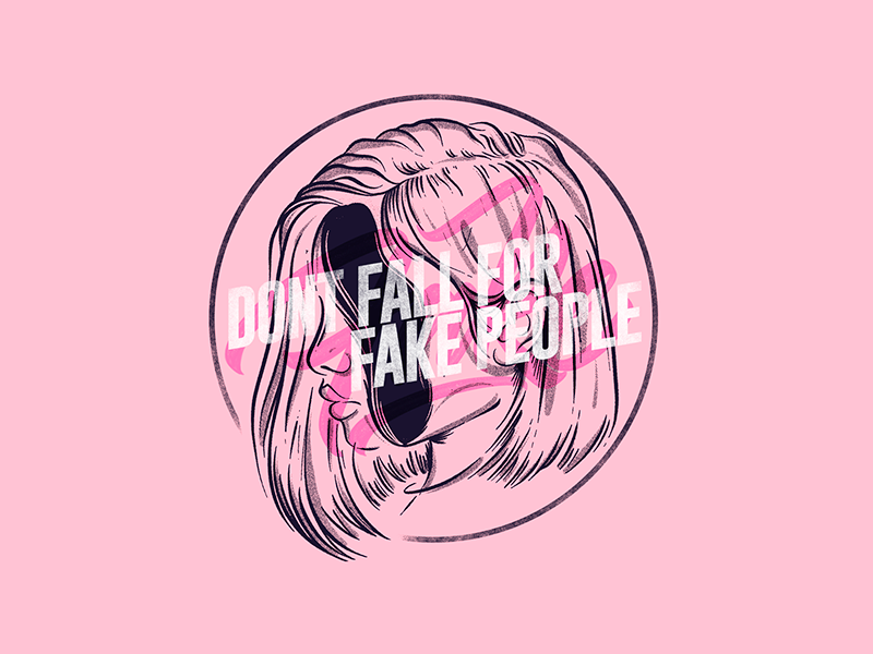 Don't fall for fake people by Daniel Hosoya on Dribbble