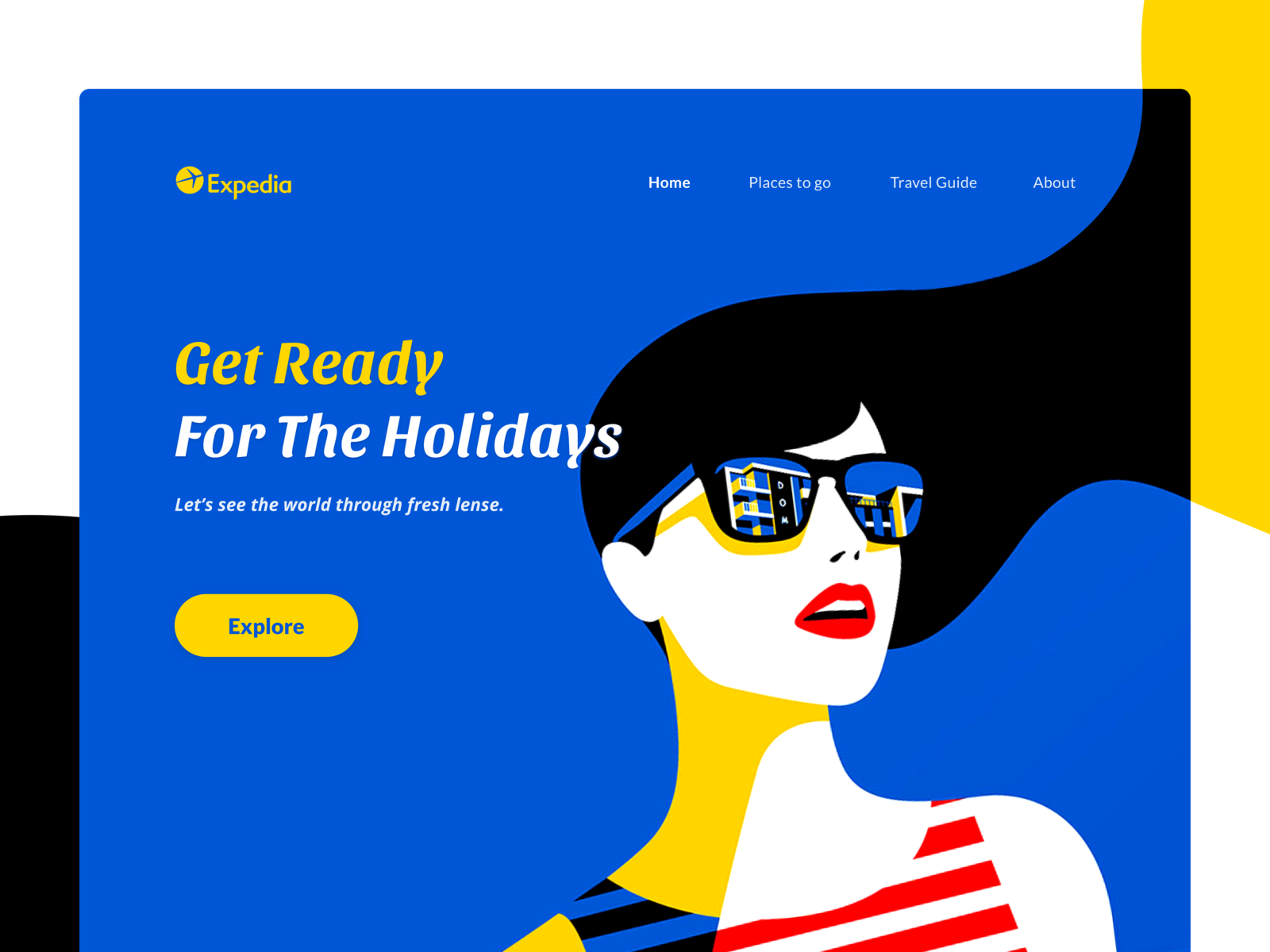 Travel App Web Header - Concept by Rahul Sharma on Dribbble