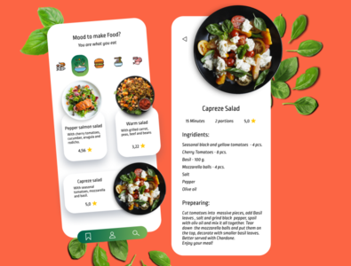 Cooking book app. by Alina Ilyina on Dribbble