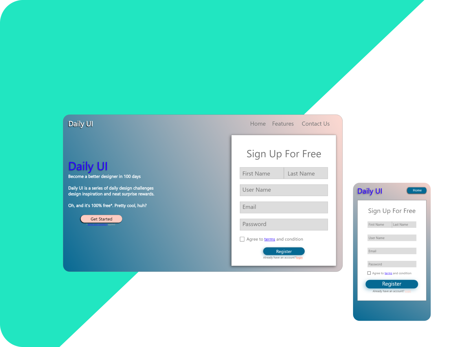 daily UI 1 by proxy on Dribbble