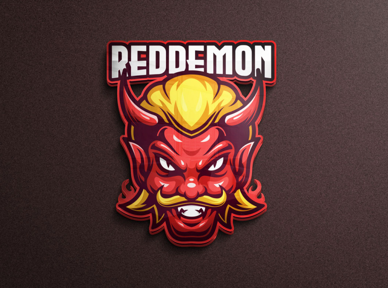 Red Demon mascot logo by MightyFire on Dribbble
