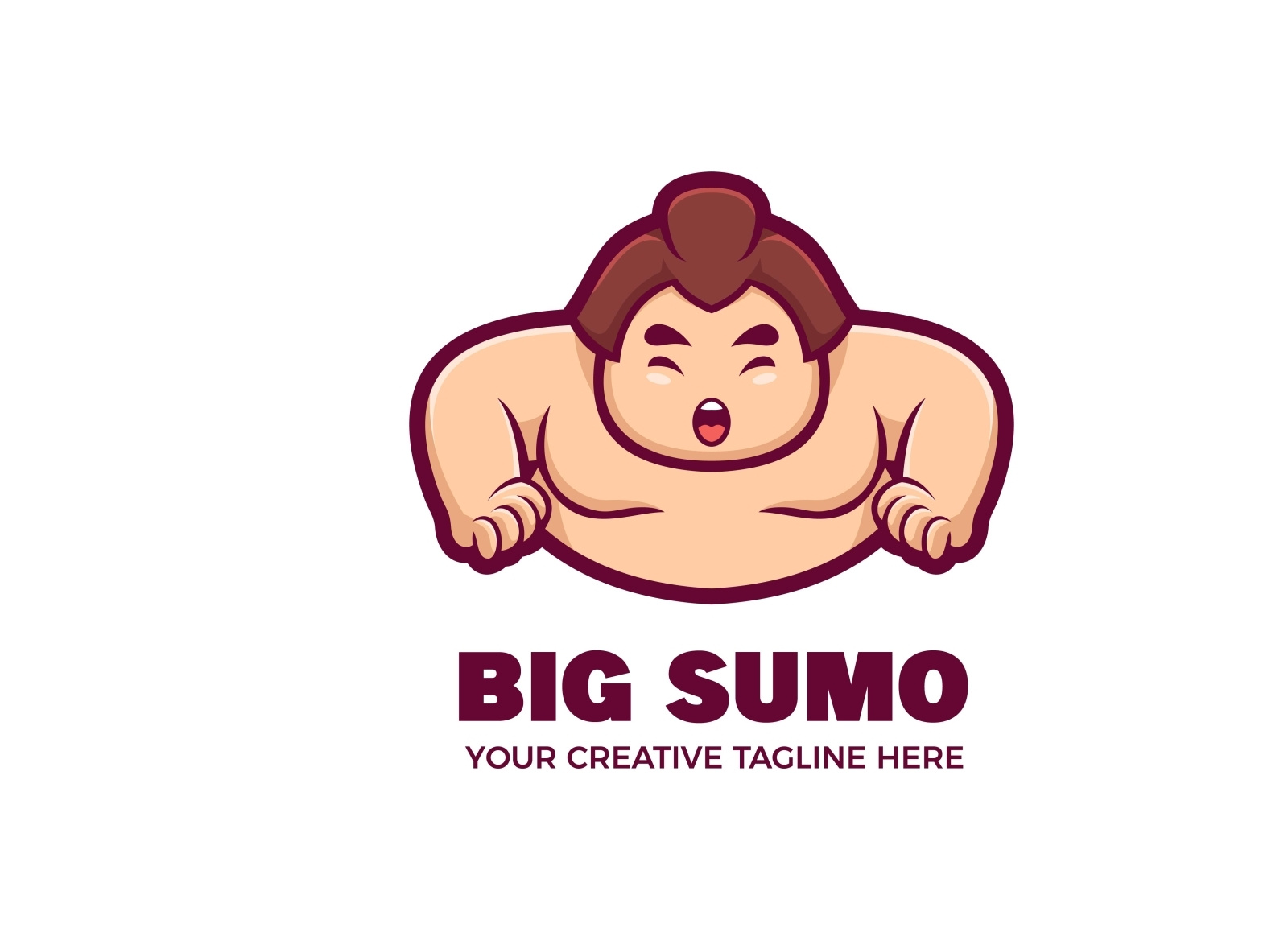 Big Sumo Mascot Logo by MightyFire on Dribbble