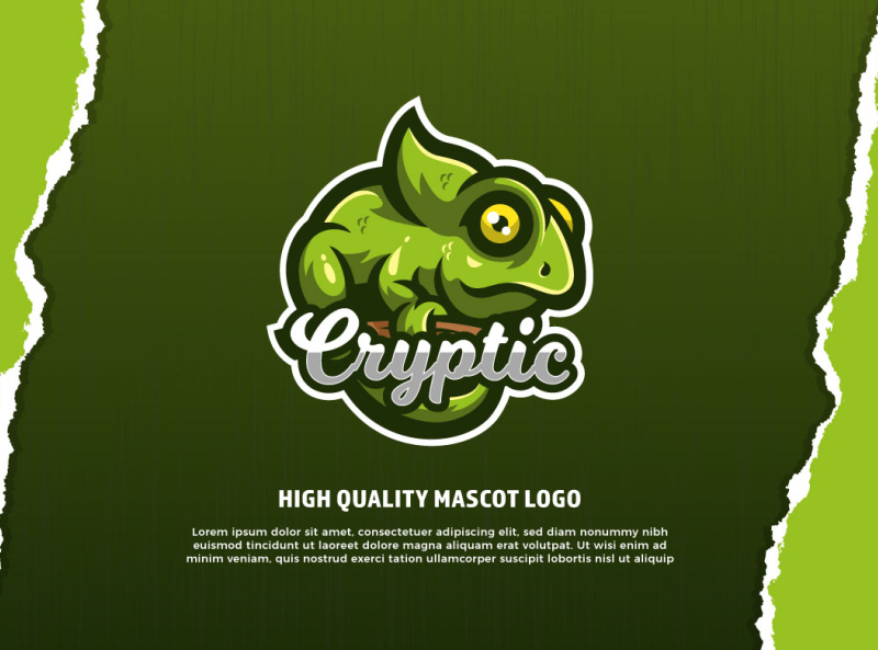 Cryptic Mascot Logo by MightyFire on Dribbble