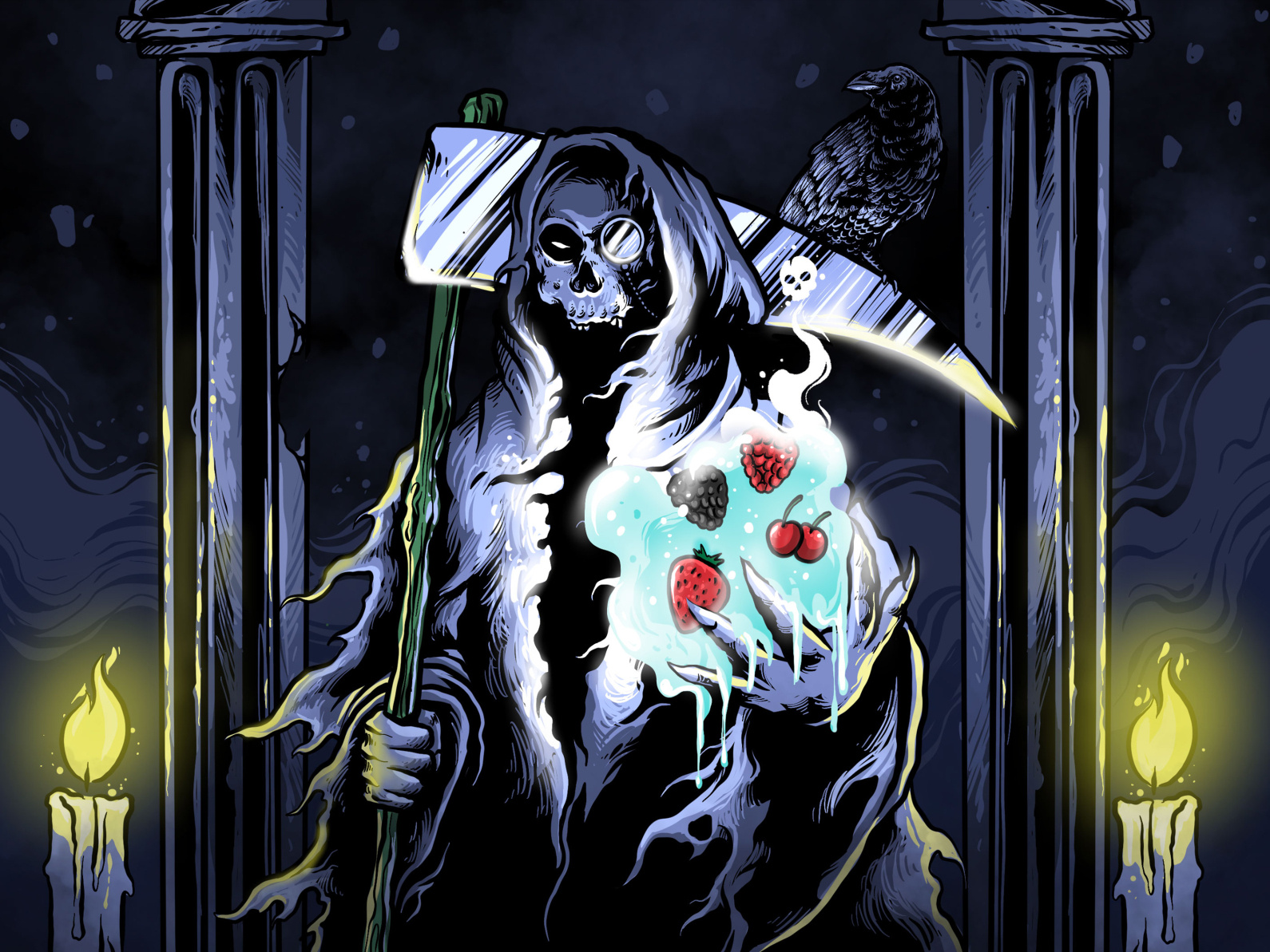 GRIM REAPER AND THE RAVEN by FEARGOD STUDIO on Dribbble