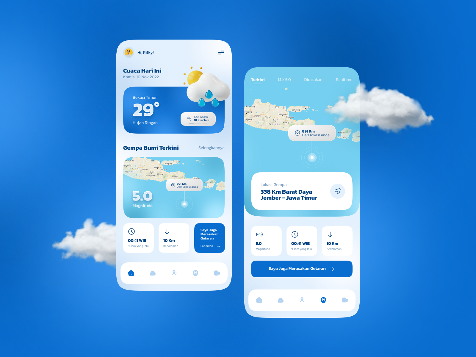 BMKG - Weather and Earthquake Mobile Apps by Ahmad Rifky Farhan on Dribbble