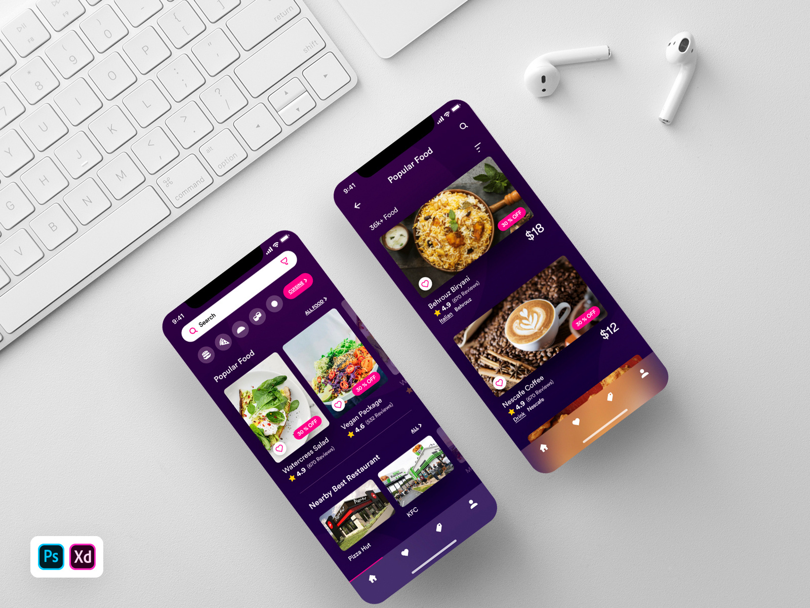 Restaurant App Design by Nure Alam on Dribbble