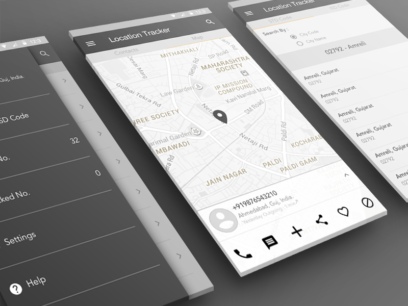 Location Tracker App by Brijesh Maganbhai Babariya on Dribbble
