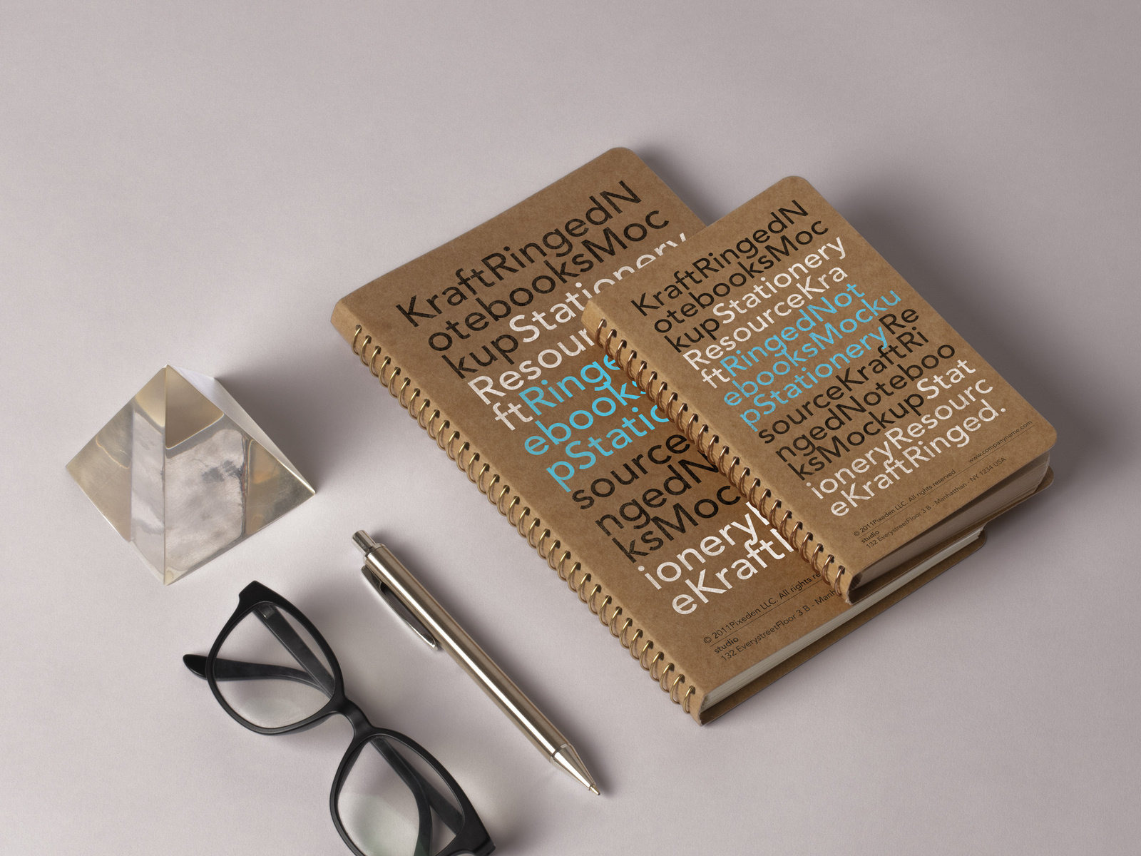 Free Psd Kraft Ringed Notebooks Mockup by Pixeden on Dribbble