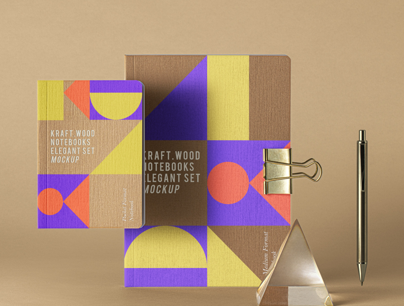 Free Psd Kraft Notebook Set Mockup by Pixeden on Dribbble