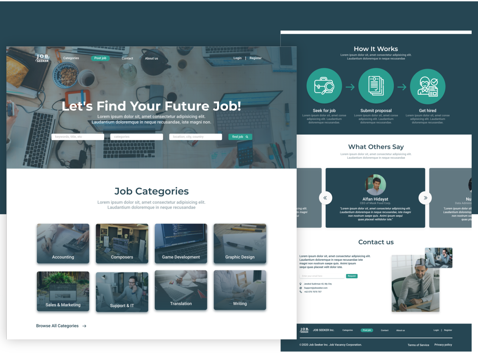 UI Design - Job Seeker Website by Alfan Mask on Dribbble