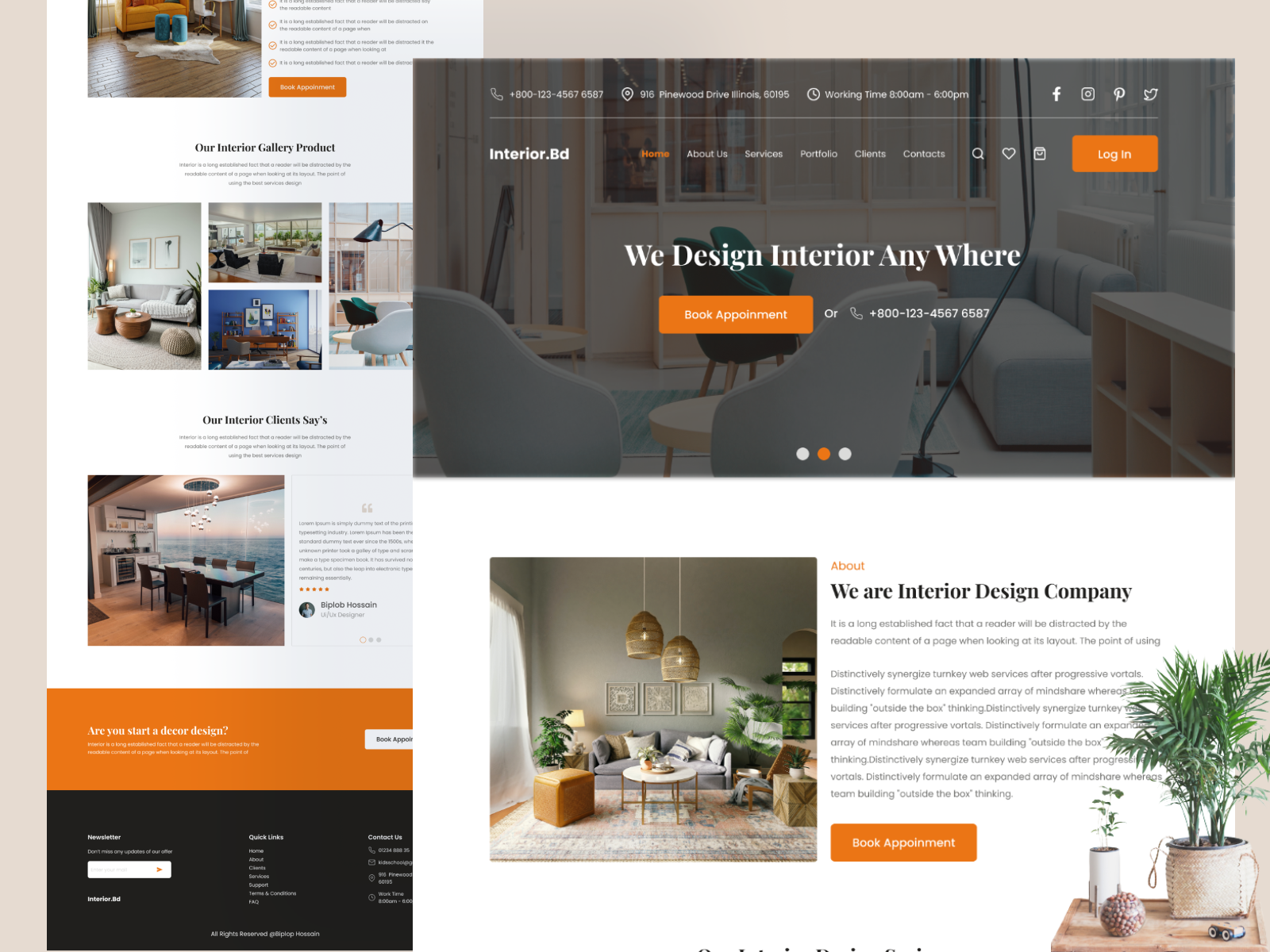 Interior Website UI Design by Md Biplop Hossain on Dribbble