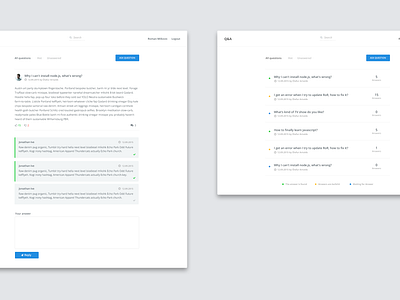 Questions and answers App by Roman Slonov on Dribbble