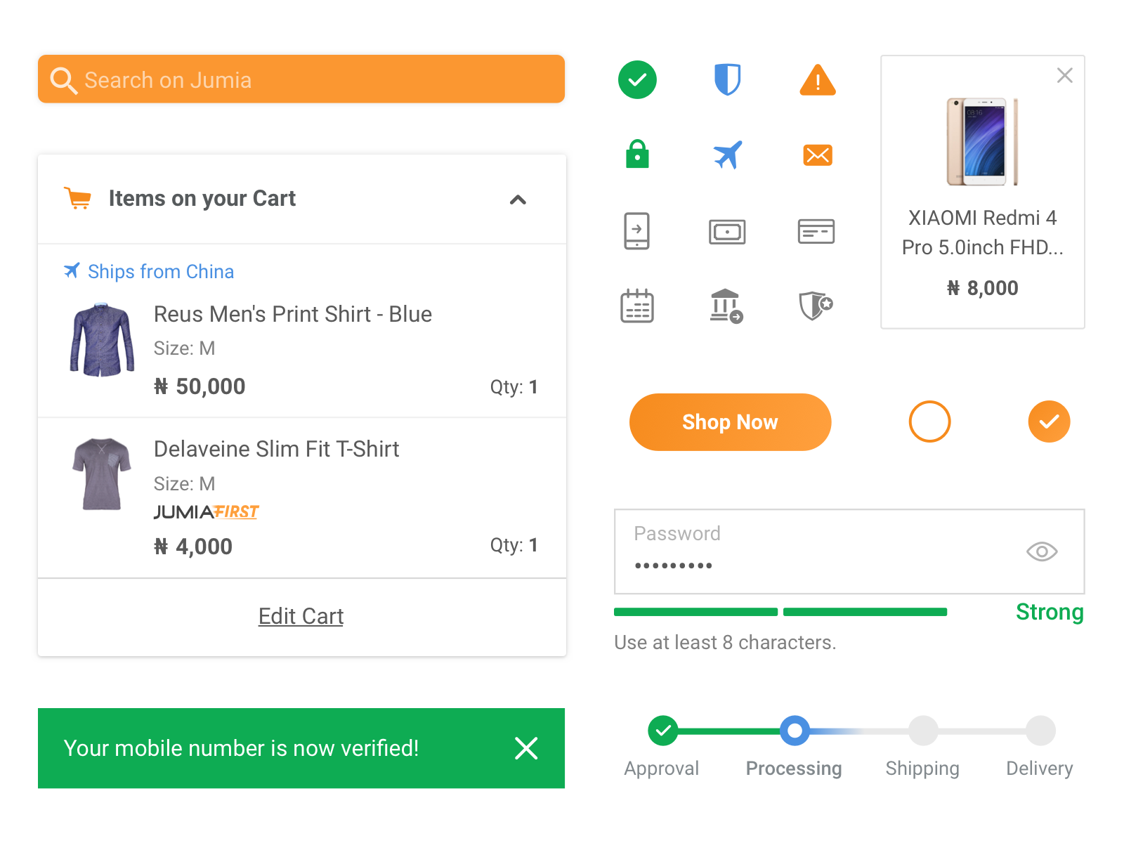 Jumia • Components by Pixelmatters on Dribbble