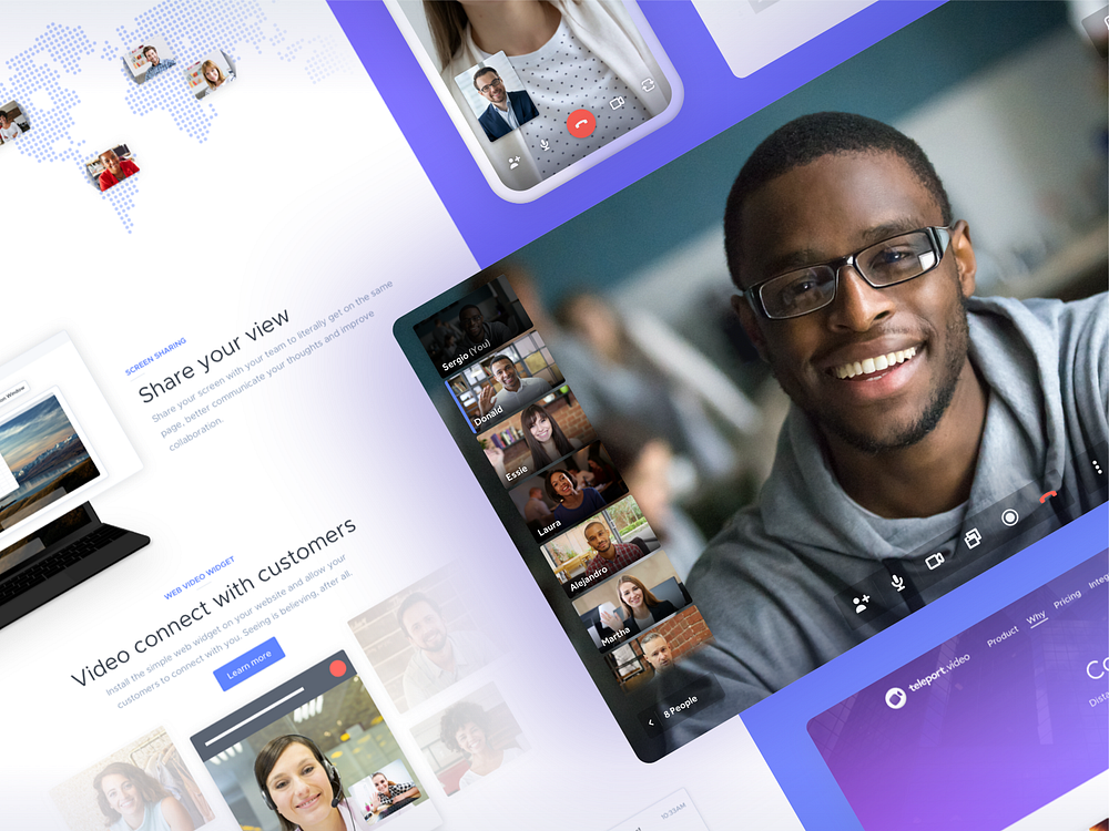 Video Conference Website Inspiration by Yudi Setiawan | Dribbble