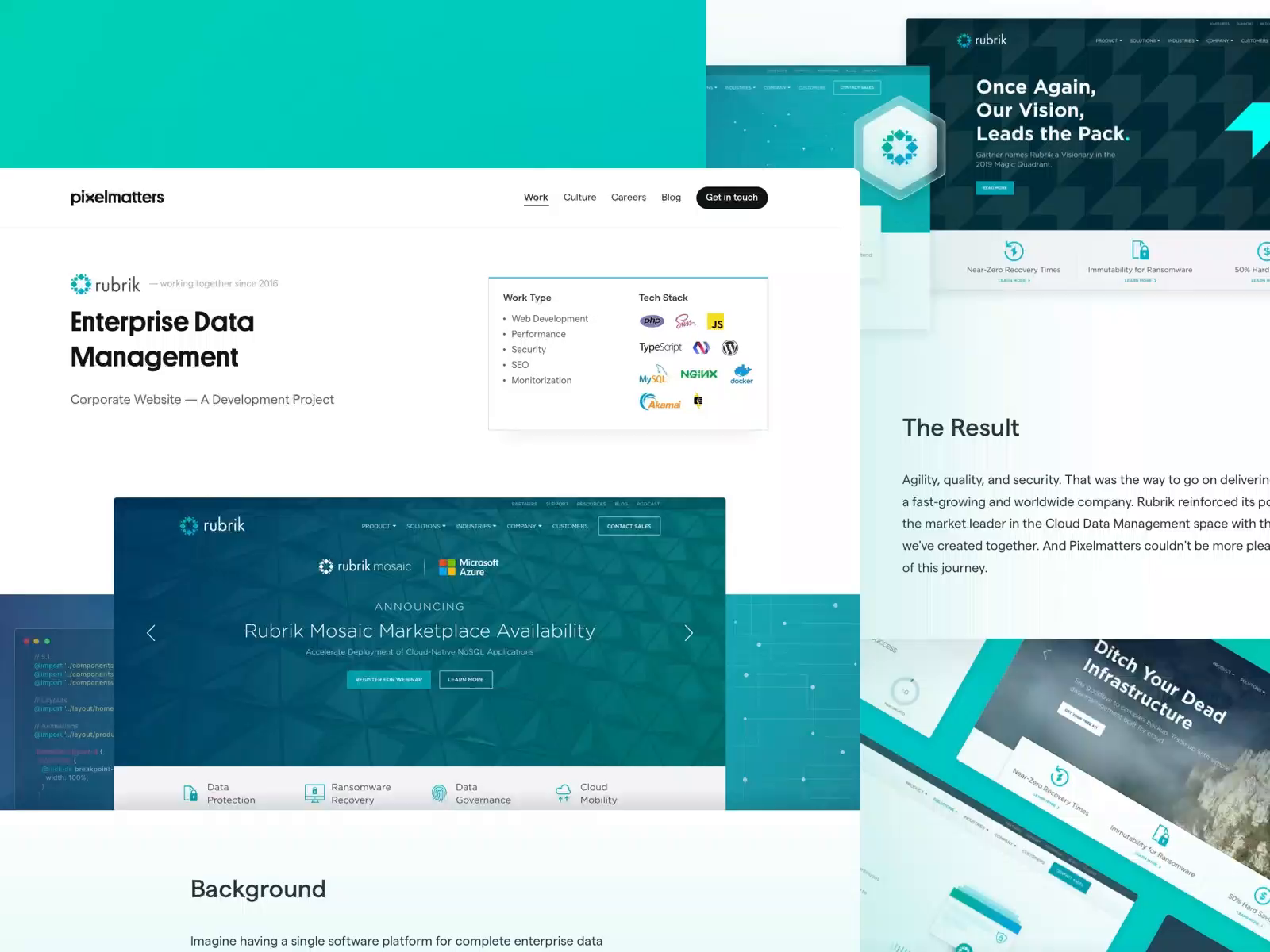 Rubrik • Case Study Page by Pixelmatters on Dribbble