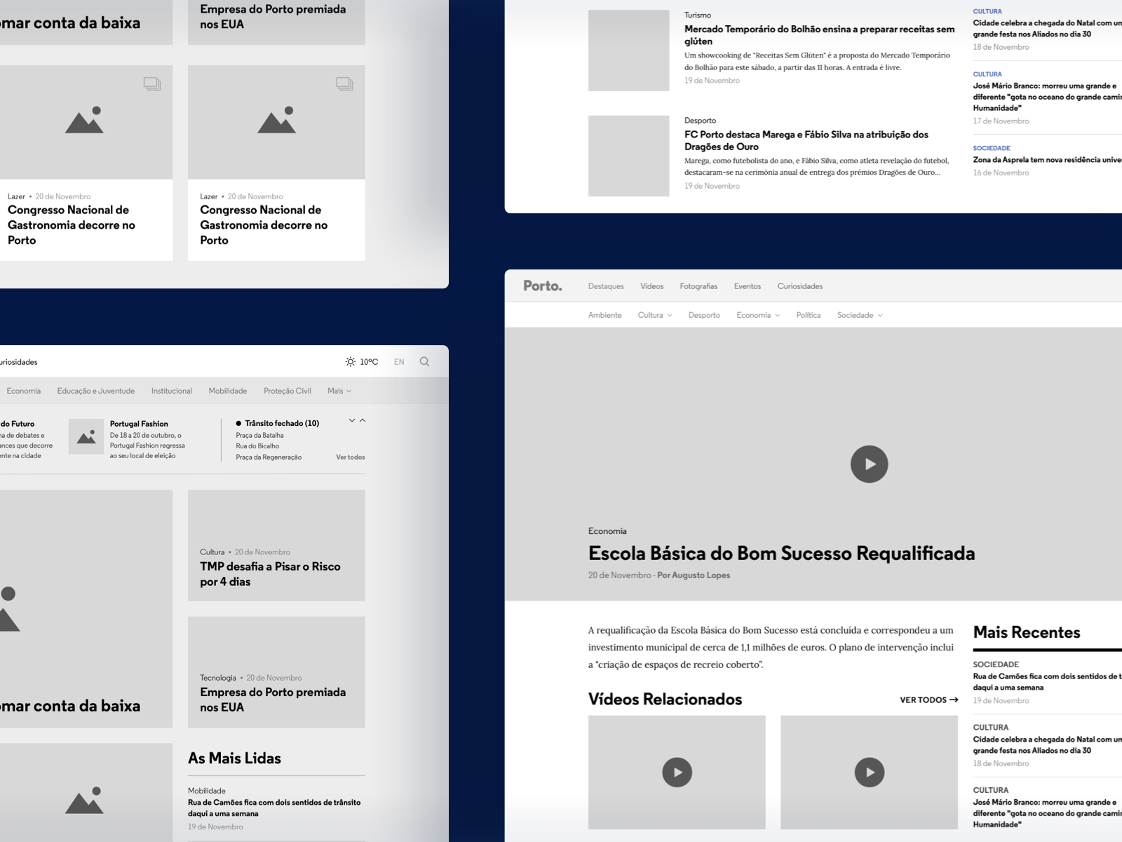 Porto. Website • Wireframes by Pixelmatters on Dribbble