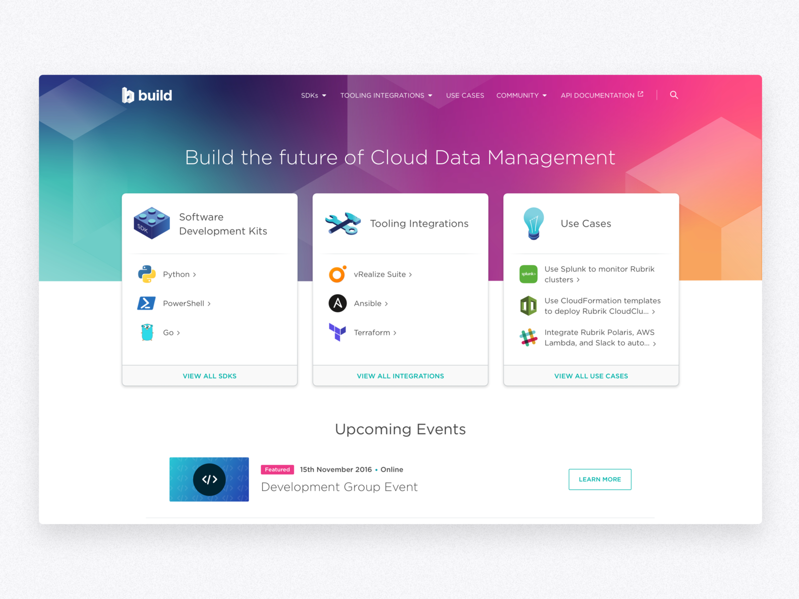 Rubrik • Build Homepage by Pixelmatters on Dribbble