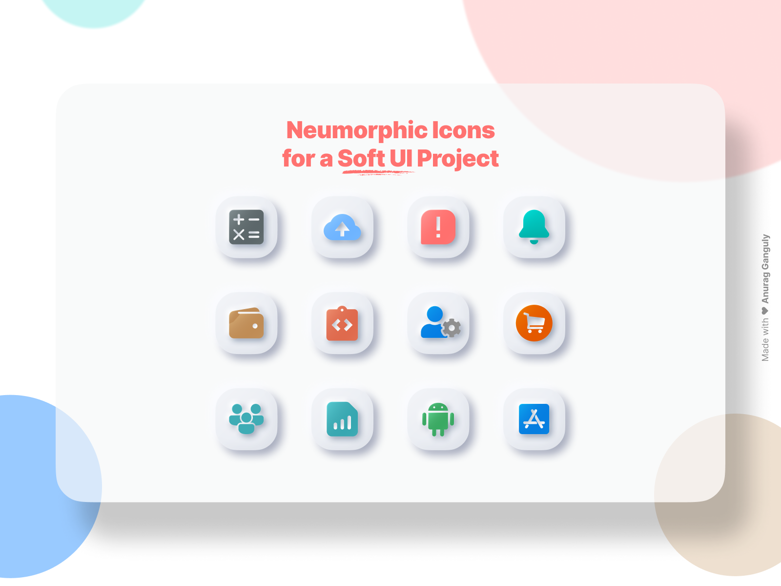 Neumorphic Icons for a Dashboard Project (Soft UI/ Neumorphism) by ...