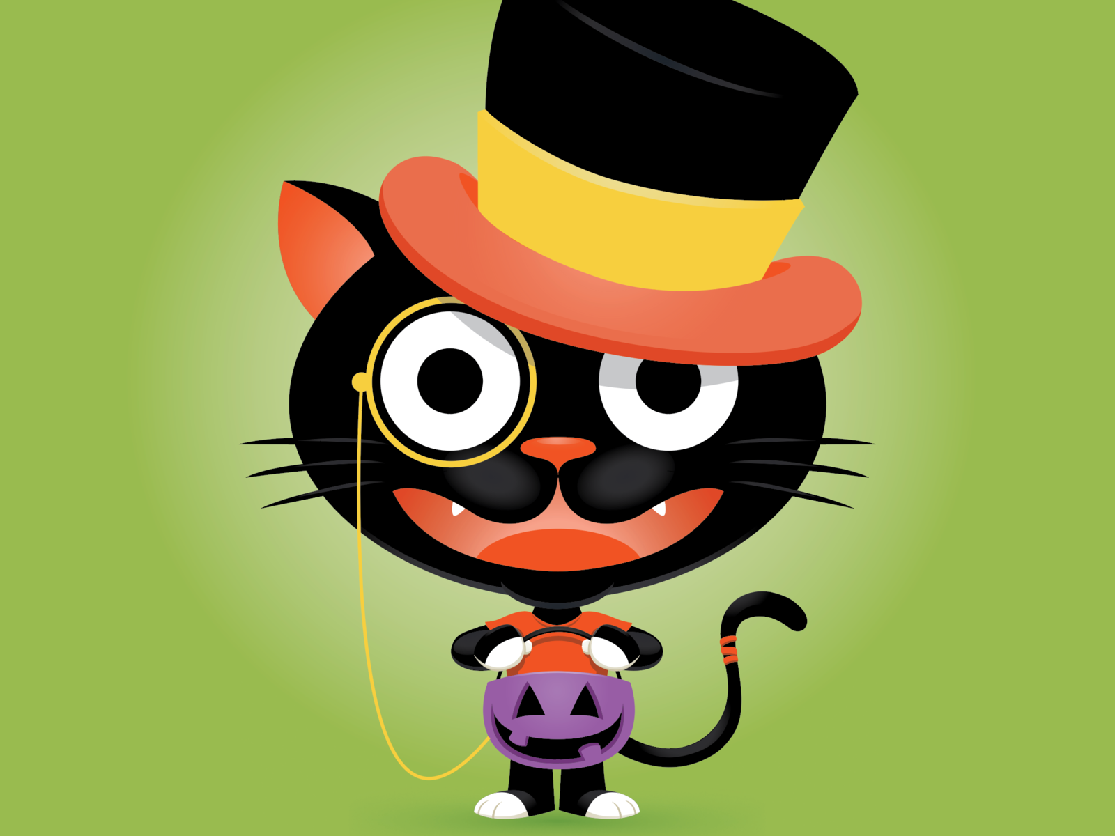 Trick or Treat Day 8 - Black Cat by Matthew J Luxich on Dribbble